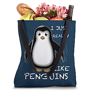 Cute Penguins Gifts for Women Men Kids Girls Funny Penguin Tote Bag