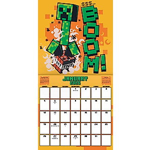 Minecraft Calendar 2025 - Deluxe 2025 Minecraft Wall Calendar Bundle with Over 100 Calendar Stickers (Minecraft Gifts, Office Supplies)