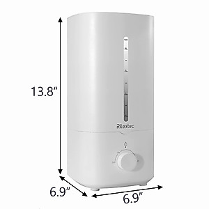 Rilextec Humidifiers for Bedroom Large Room, 4.5L Cool Mist Humidifiers Quiet for 37H, 360° Rotation Nozzle, Top Fill Room Humidifiers for Babies Nursery, Office, Indoor Plants