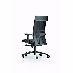 Leef Leather Desk Chair, Ergonomic Office Chair with Adjustable Arms for Laptop, Standing Desk Chair, 24/7 Comfort (Black)