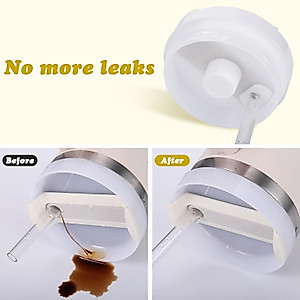 Mity rain 6pcs Cup Accessories Set for Stanley Cup 30 oz 40 oz Tumbler with Handle, Including Straw Cover Cap, Cup Initials Charm, Sticker, Silicone Boot, Round and Square Spill Proof Stopper,Letter K