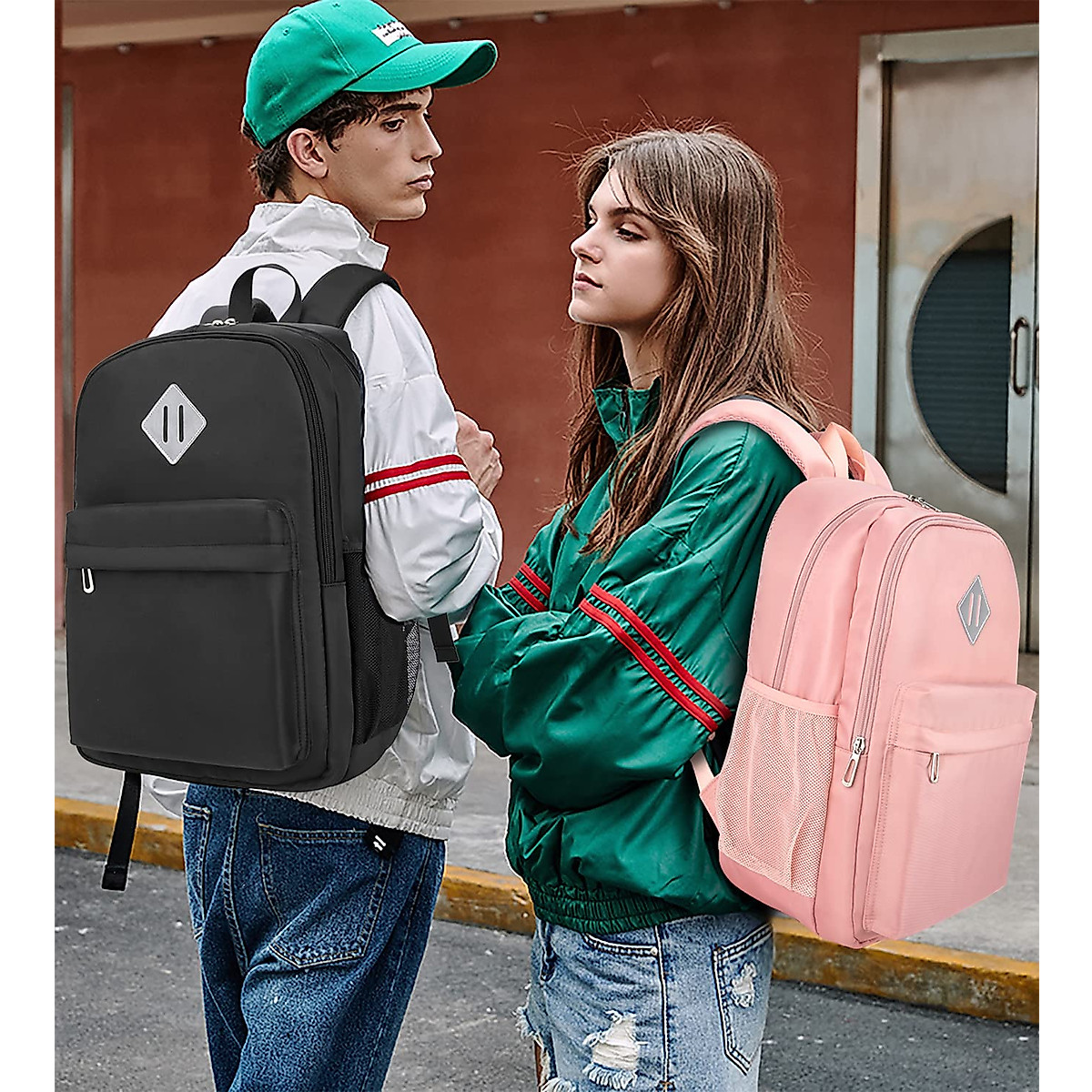 KCY Backpack for Kids, Lightweight Elementary School bag Bookbag with Water Bottle Pockets for Kindergarten Boys Girls School Travel, Waterproof Casual Daypack for Teens Child,Black