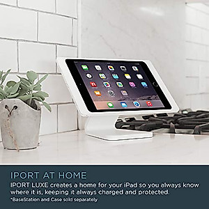 IPORT Luxe (LuxePort) BaseStation iPad Stand - Compatible with All Luxe Cases for iPad Mini 4 and 5, iPad 9.7, 10.2, 10.5 - White