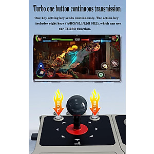 ipega PG-9221 Arcade Stick PC Street Fighter ps4 Arcade Stick Rocker whit TURBO one button continuous sending, MACRO programming for PS4/PS3/N-Switch/PC(windows 7/8/10)
