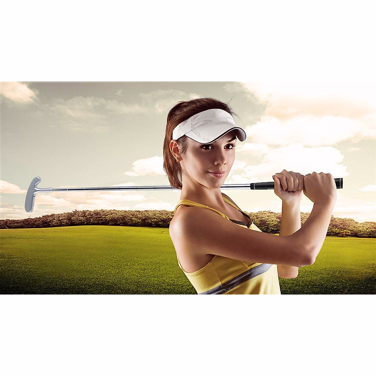 LEAGY Timeless Classic Golf Putter 35" Length - Putt Putt Style Two-Way Head and Premium Rubber Grip for Male & Female Right or Left Handed Golfers