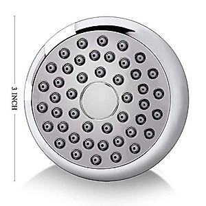 High Pressure Shower Head 3 Inches Anti-clog Anti-leak Fixed Showerhead Chrome with Adjustable Swivel Brass Ball Joint for Relaxing and Comfortable Shower Experience Aisoso