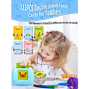 Talking Flash Cards Learning Toys for 2 3 4 5 6 Year Old Boys Girls, LIONVISON Autism Sensory Toys for Autistic Children with 224 Words, Preschool Montessori Toys and Birthday Gift for Kids Ages 2-6