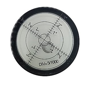 Aluminum Bubble Levels Round Spirit Level vial High Precision leveling Measuring Tool Circular Degree Marked Surface Level (2.36x0.472in) (type1)