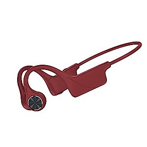 Bone Conduction Headphones Open Ear Wireless Earbuds Bluetooth IPX7 Waterproof Sports Earphones Lightweight Long Battery Life Ear Buds for Running Hiking Driving Workouts Android iOS Red