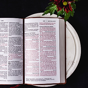 NKJV, End-of-Verse Reference Bible, Personal Size Large Print, Leathersoft, Black, Red Letter, Comfort Print: Holy Bible, New King James Version