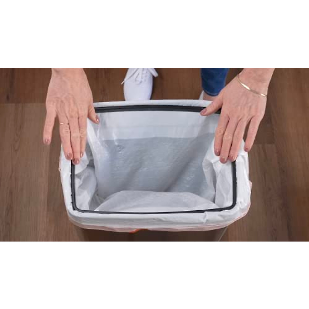 SIMPLI-MAGIC Sensor Trash Can Automatic Touchless Kitchen Garbage Bin, Stainless Steel, 13 Gallon