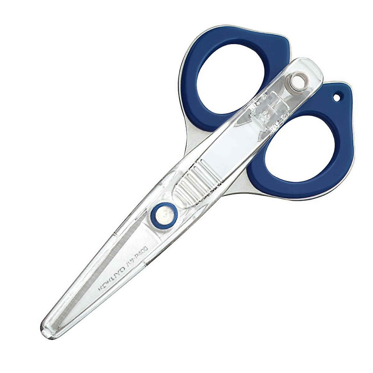 Kokuyo Clippy Non-Stick Scissors with Clip - Blue