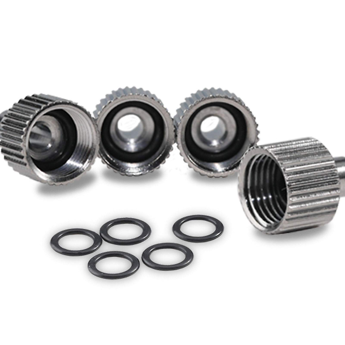 SAGUD Airbrush Quick Release Disconnect Coupler Adapter Kit with Adjustment Valve, Extra 4 Female Fitting & Extra 5 O-Ring Kit, 1/8 Male -1/8 Female Hose Connections