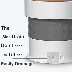 MOYU Portable Washing Machine For Small objects Such As Underwears Socks Baby Clothes, Folding Washer with 3.9LB/1.8KG Capacity (100V/240V) (White)