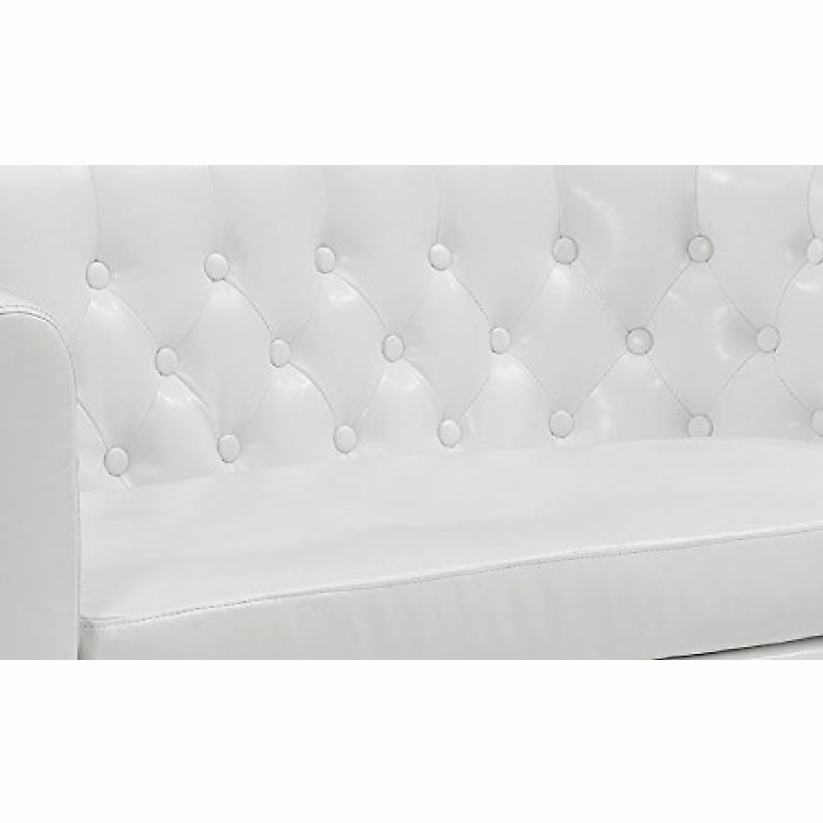 Modway Prospect Upholstered Contemporary Modern Loveseat In White Faux Leather
