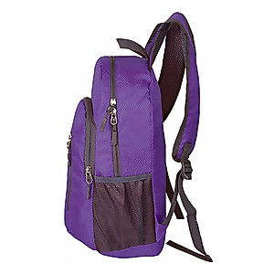 mountop Outdoor Lightweight Foldable Water Resistant Backpack for Travel Hiking Riding - Purple
