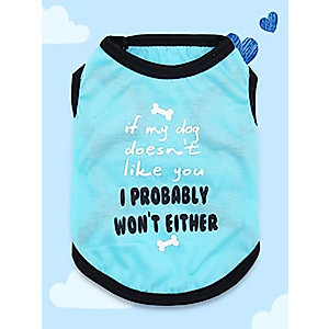 6 Pack Boy Dog Clothes for Boys Small Dog Shirts Puppy T Shirt for Small Dogs Boy Clothes Dogs T-Shirt Chihuahua Yorkie Clothes