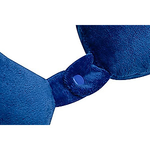 Wolf Essentials Adult Cozy Soft Microfiber Neck Pillow, Compact, Perfect for Plane or Car Travel, Royal