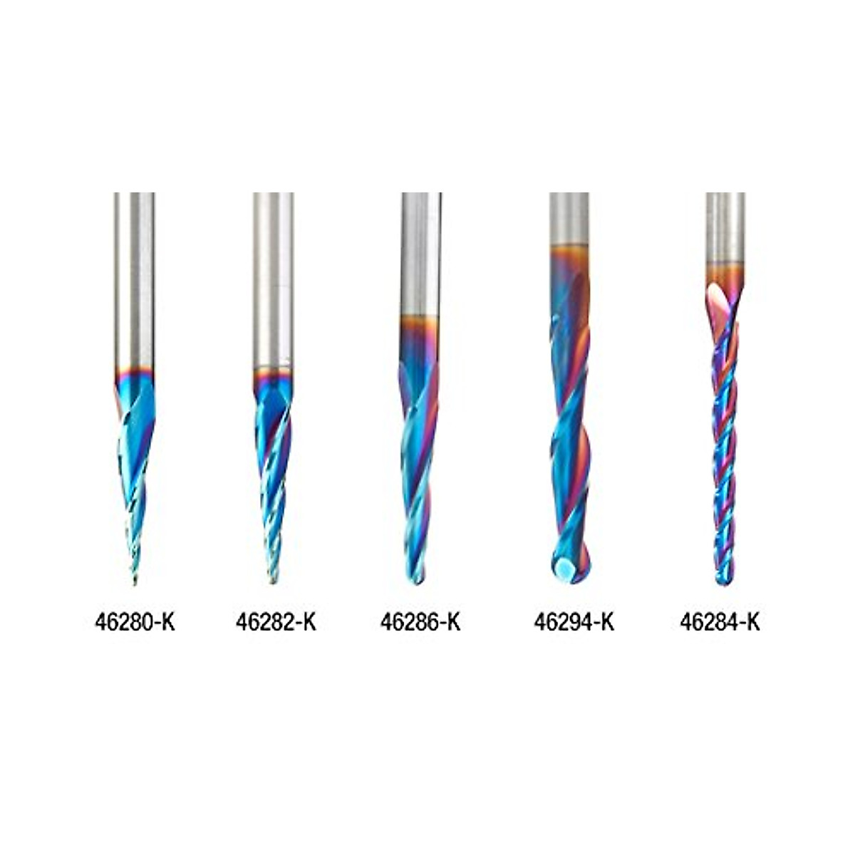 Amana Tool - 46280-K CNC 2D & 3D Carving 6.2 Deg Tapered Angle Ball Tip x 1/32 Dia x 1/6