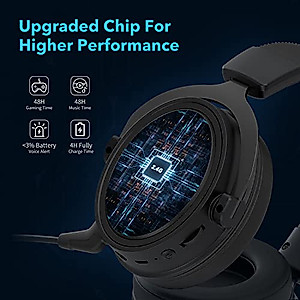 NUBWO Wireless Gaming Headset,2.4GHz & Bluetooth 5.3 Technology with Noise-Canceling Microphone, Stereo Sound, Compatible with PC,PS5,PS4, Mac, Nintendo Switch, 3.5mm Wired Mode for Xbox Series -BLACK