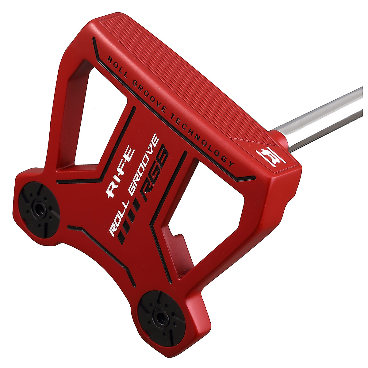 Rife Golf Roll Groove Technology Series Right Handed Red RG8 Full Exotic Mallet Putter Precision Milled Face Edge and Cavity Ensures an Ideal Weight Balance (Right, 34")