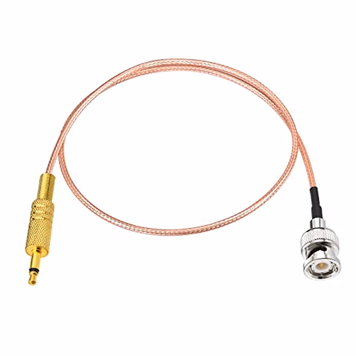 Eightwood BNC Male to 3.5mm 1/8” Mono TS Male Plug Stereo Adapter Coaxial Power Audio Cable 1.6 Feet