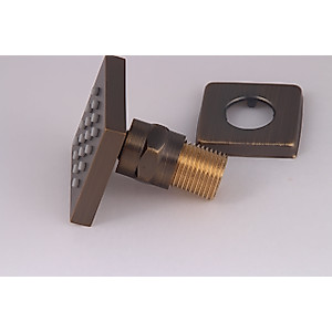 Cascada Modern Solid Brass 16-Nozzle Square Body Spray Jets Shower (Antique Brass)