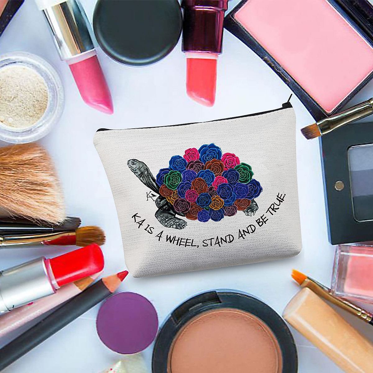 BDPWSS Ka Is A Wheel Stand And Be True Makeup Bag Book Lover Gift Bookworm Gift Book Themed Gift Dark Tower Gift (Wheel Be True)