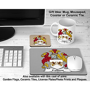 Carpe Diem Designs Collins Coat of Arms/Collins Family Crest 15 Oz Ceramic Coffee/Cocoa Mug, Made in the U.S.A.