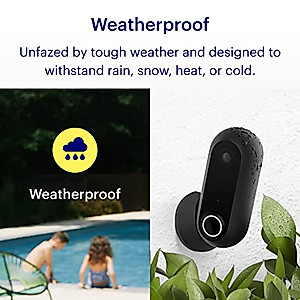 Canary Flex Outdoor Indoor Home Security Camera | Weatherproof, Wire-Free or Plugged in, 2-Way Talk, Person Detection, Motion Alert, Compatible with Alexa, Google Assistant, Baby Monitor, WiFi IP