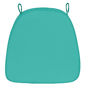 Efavormart 2" Thick Turquoise Chiavari Chair Pad, Memory Foam Seat Cushion with Ties and Removable Cover