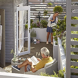 Amazing Plastic Birdbath Bird Feeder with Planter for Garden Lawn Backyard Patio Balcony Decor with 27.5” Height