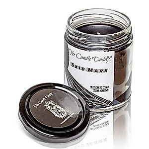 Skid Mark- Burnt Rubber Scented Candle - 6 oz jar Candle - up to 40 Hour Burn - Made in USA