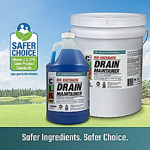 CLR PRO Commercial Drain Maintainer and Grease Trap Treatment, Preventative Maintenance Bio Enzyme Formula, Reduces Odor and Breaks Down Grease, 1 Gallon Bottle