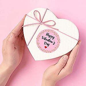 Valentine's Day Heart Stickers - Sweet Red Heart Design for Valentine Gift Wrap - 2 Inches 500 Total Labels