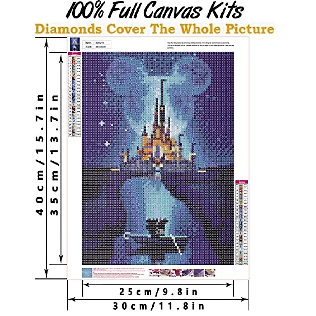 QUITEDEW Cartoon Diamond Painting Kits for Adults,Anime Diamond Art,Castle Diamond Painting.Home Interior Decoration Diamond Painting, Size 12 * 16 Inch.