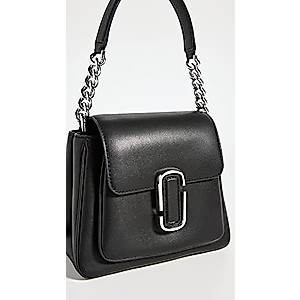 Marc Jacobs Women's The J Marc Chain Mini Satchel, Black/Silver, One Size