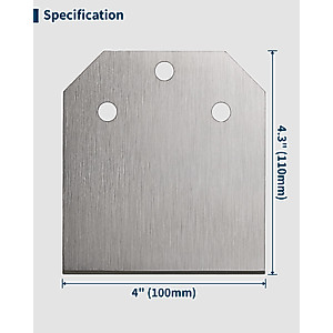 Firecore 2Pcs SDS Plus Floor Scraper Replacement Blades for Firecore 4" x 10" SDS Plus Floor Scraper FS21410