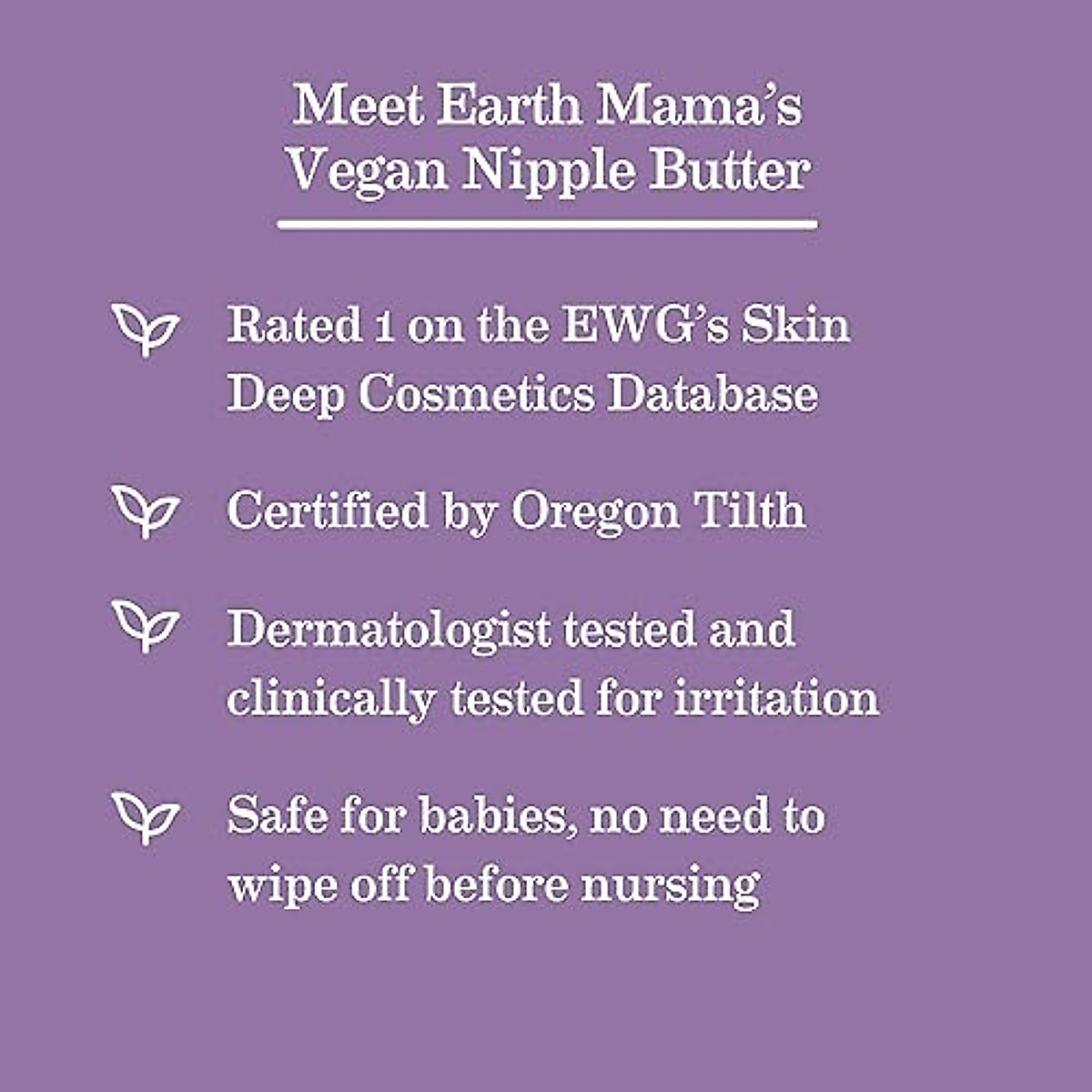 Earth Mama Vegan Nipple Butter | Cruelty-Free Breastfeeding Cream for Nursing Mamas | Lanolin-free 2-Ounce