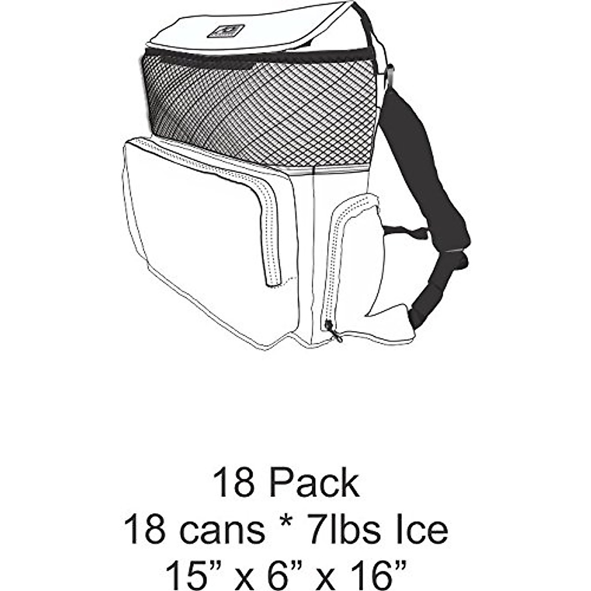 AO Coolers Backpack Soft Cooler High-Density Insulation