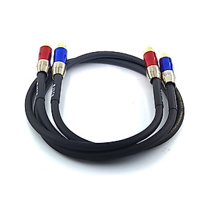 WJSTN-020 RCA to RCA Audio Cable, 1RCA Male to 1RCA Male Stereo Audio Cable Converter, Digital Stereo Audio Cable for subwoofer, Home Theater, high-Fidelity Audio-Double Shielding-2 Pack (2FT)