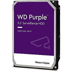 Western Digital 2TB WD Purple Surveillance Internal Hard Drive HDD - SATA 6 Gb/s, 64 MB Cache, 3.5" - WD20PURZ (Renewed)