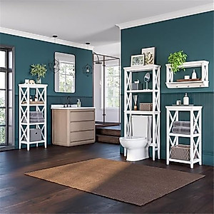 RiverRidge La Crosse Bathroom 3 Towel Hook Wall Shelf