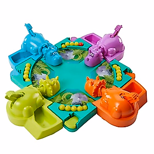 Hasbro Gaming Hungry Hungry Hippos Dino Edition Board Game, Pre-School Game for Ages 4 and Up; for 2 to 4 Players (Amazon Exclusive)