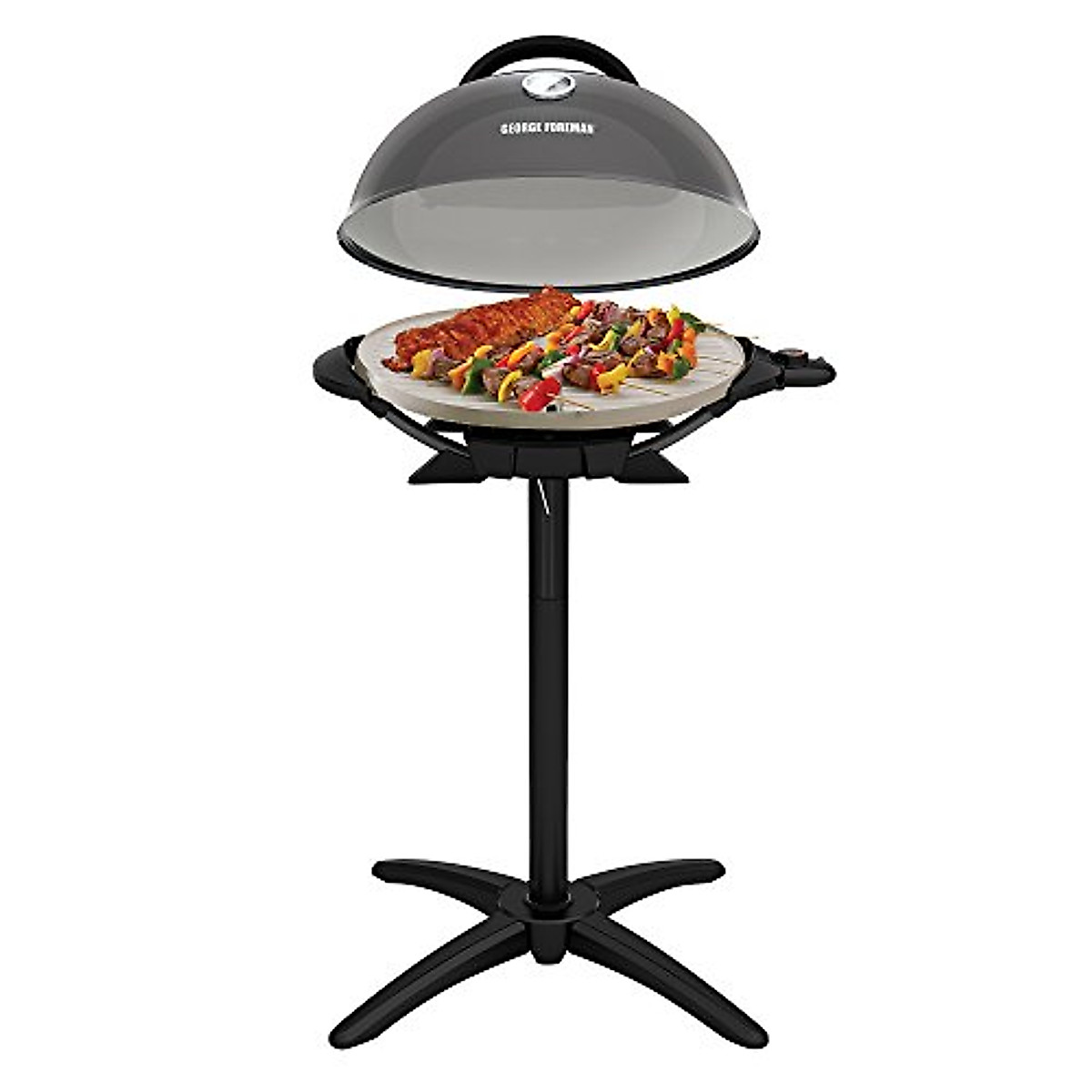 George Foreman GFO3320GM Indoor/Outdoor Gun Metal Electric Grill