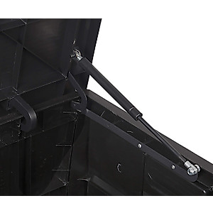 SUNVIVI OUTDOOR Outdoor Storage Box, Large Deck Box, Patio Storage Container Box, Resin Outdoor Box for Patio 120 Gallon (Brown)