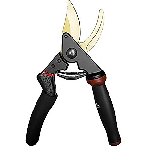 gonicc 8.5" Professional Rotating Bypass Titanium Coated Pruning Shears(GPPS-1014), Secateurs, Scissors, Pruners with Heavy Duty SK5 Blade. Soft Cushion Grip Handle for Everyone.