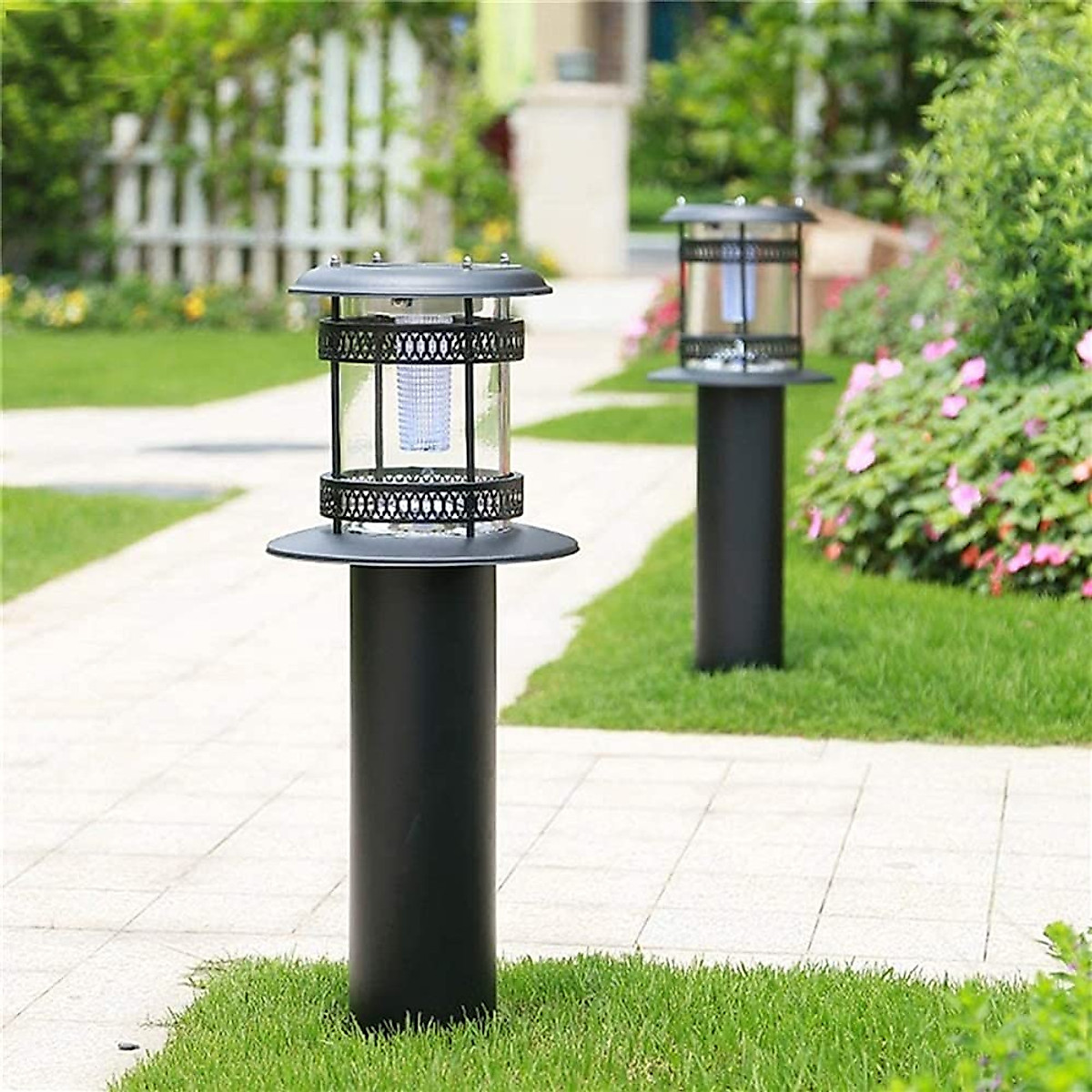 KLFJFD Solar Lights Outdoor,Modern Minimalist Courtyard Lamp,LED Waterproof Post Lights Outdoor Garden Solar Post Lamp,for Home Garden