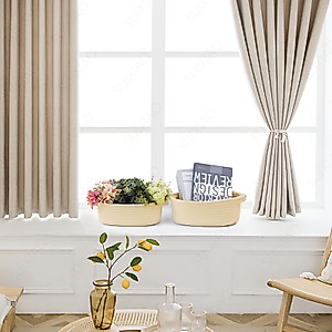 Sunla 5-Piece Storage Basket Set, Natural Rope Woven Baskets for Organizing & Storage, Nursery Storage Baskets, Cute Small Rope Basket Set for Clothes, Foods, Toys (Beige)