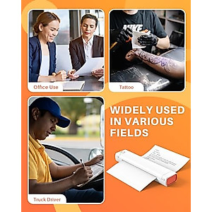 Phomemo Portable Printers Wireless for Travel, Support 8.5" X 11" US Letter Thermal Paper, Bluetooth Thermal Printer Compatible with iOS, Android & Laptop, Inkless Printer for Office, Home, School